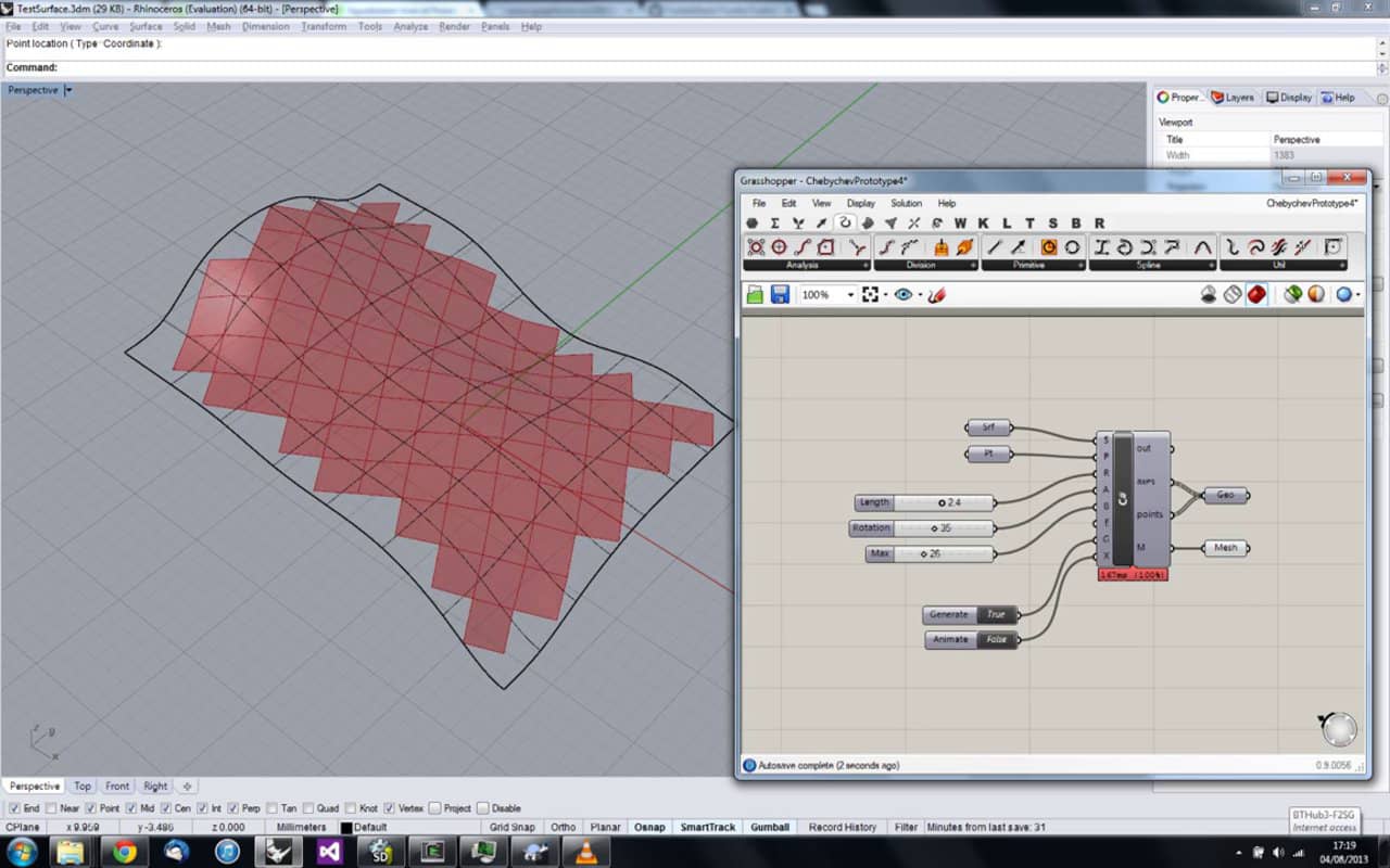 Quad mesh generation using Chebyshev Net algorithm. on Vimeo