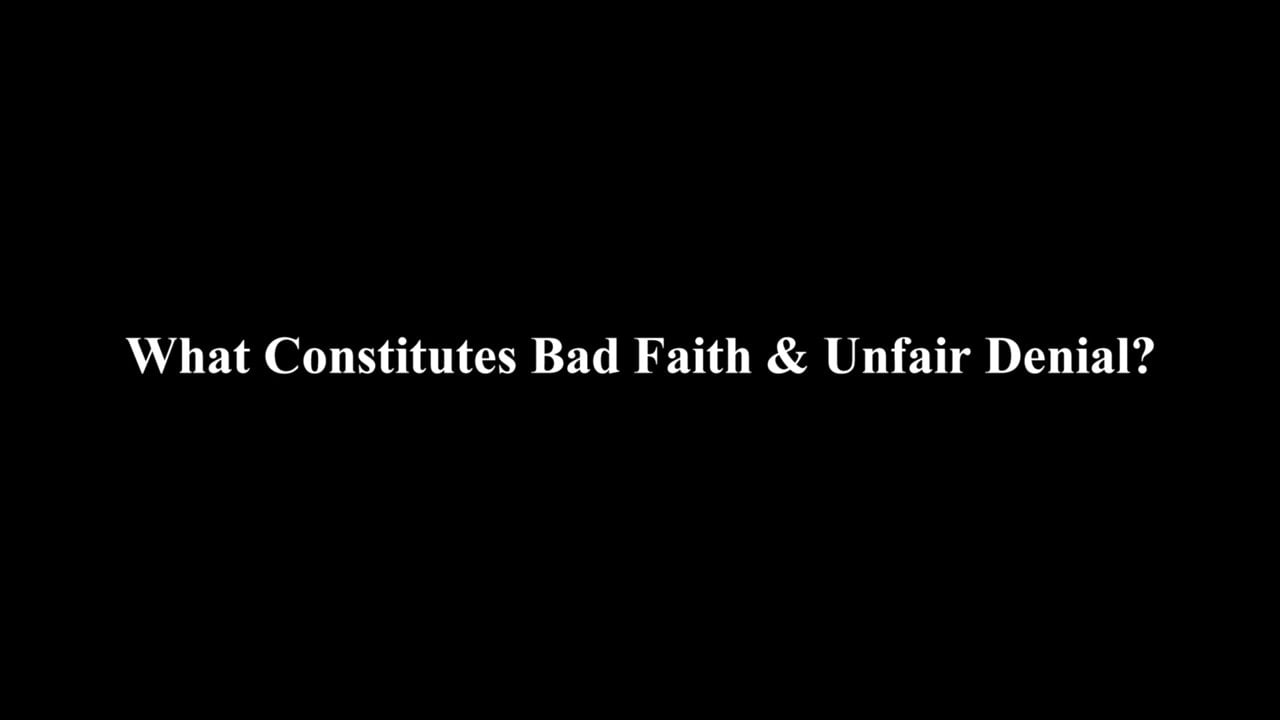 Bad Faith, Unfair Denial Long Term Disability Claims - Ray Bourhis on Vimeo
