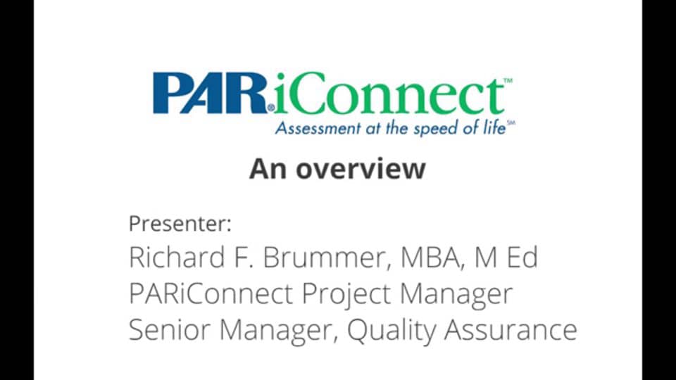 PARiConnect Webinar on Vimeo