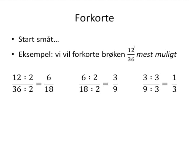 Brøker - Regneregler in Matematik on Vimeo