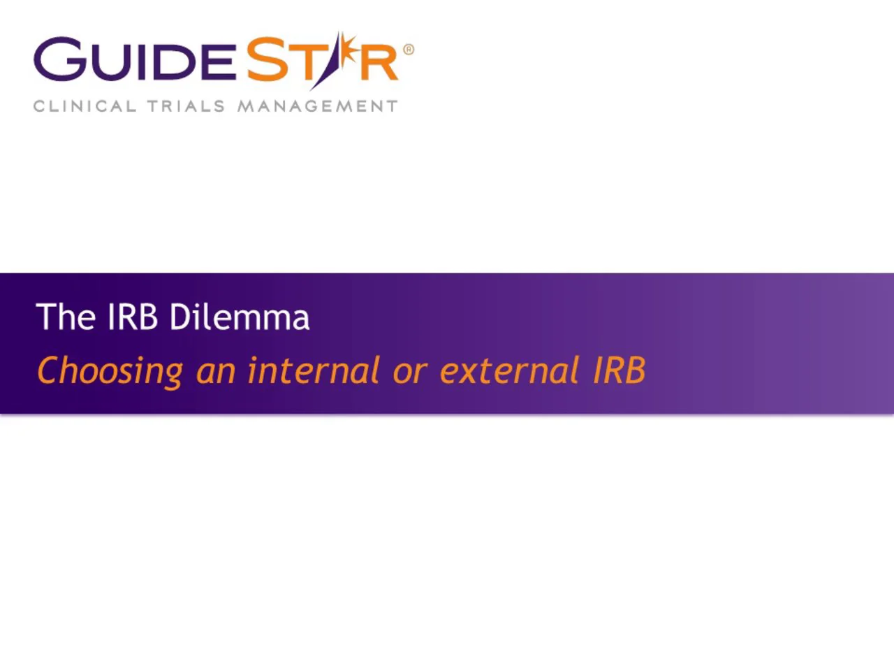 The IRB Dilemma: Internal vs External IRBs on Vimeo