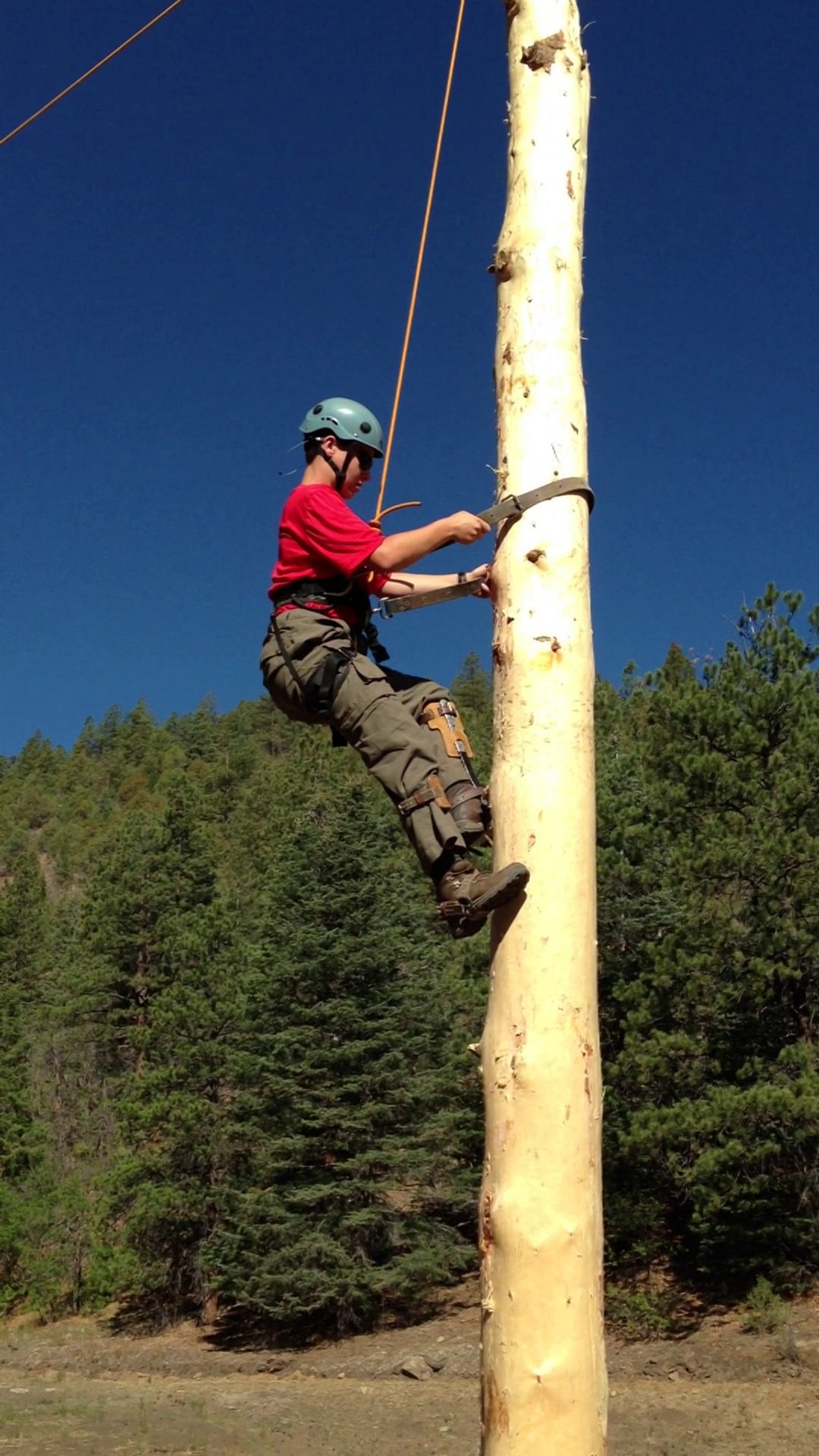 Philmont spar pole climbing on Vimeo