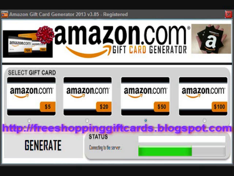 Free Amazon Gift Card Generator 2013
