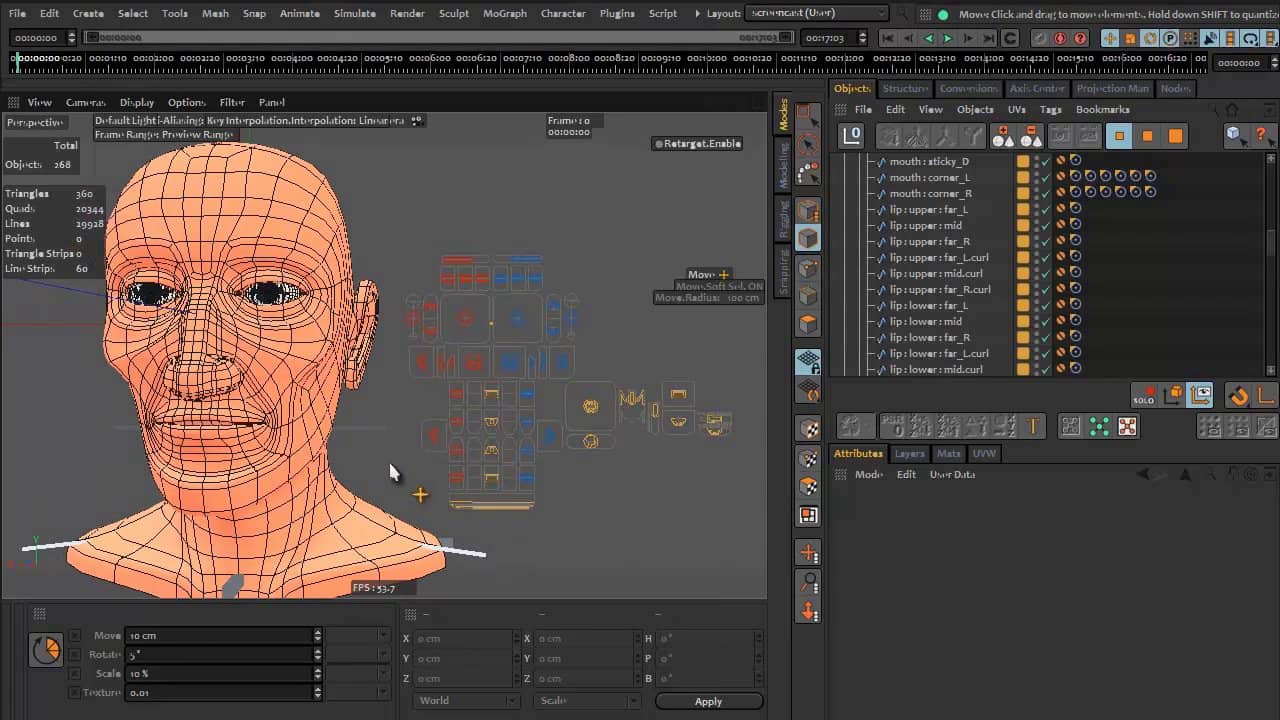 Face Rig from my SIGGRAPH 2013 presentation at the MAXON booth (C4D) on ...