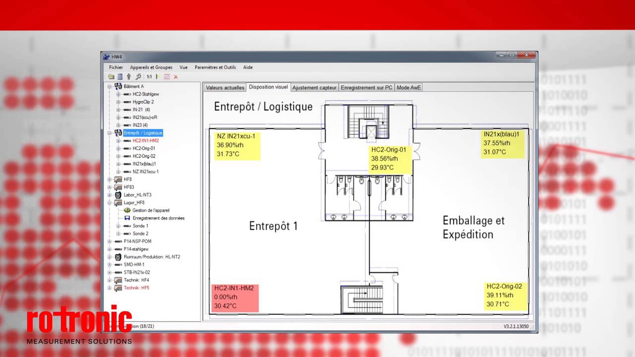 ROTRONIC logiciel HW4 - Monitoring, fonction d'alarme & établissement ...