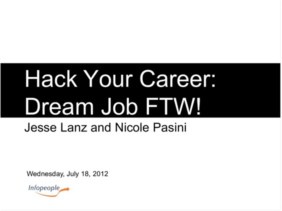 Hack Your Career - Dream Job FTW!