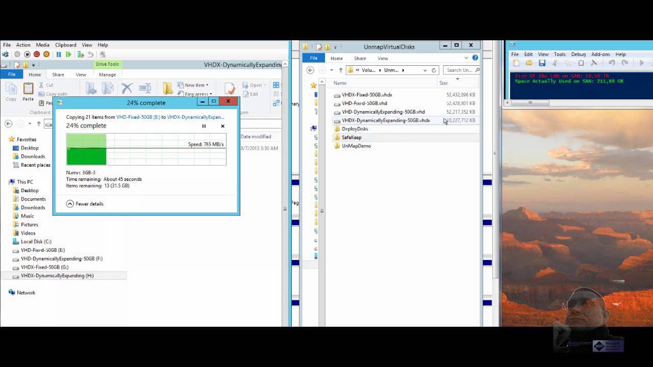 Demo of Unmap & ODX with Windows Server 2012 R2 & Compellent SAN on Vimeo
