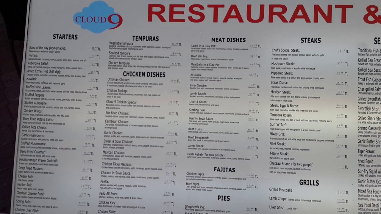 Cloud 9 restaurant,oludeniz,menu.mp4 on Vimeo