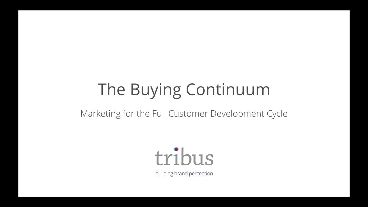 The Buying Continuum: Marketing for the Entire Customer Development Cycle