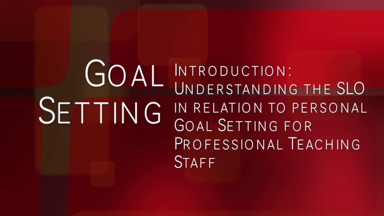 Goal Setting Intro on Vimeo