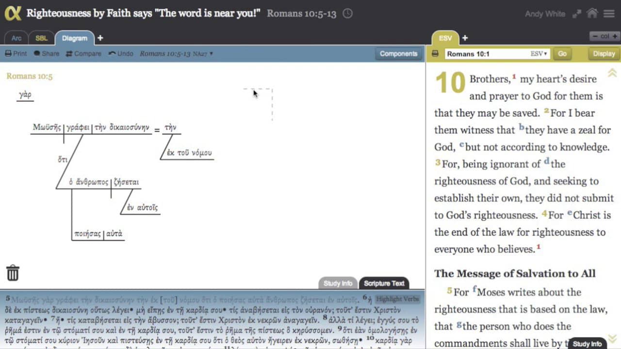 Using the Diagramming Module on Biblearc.com on Vimeo