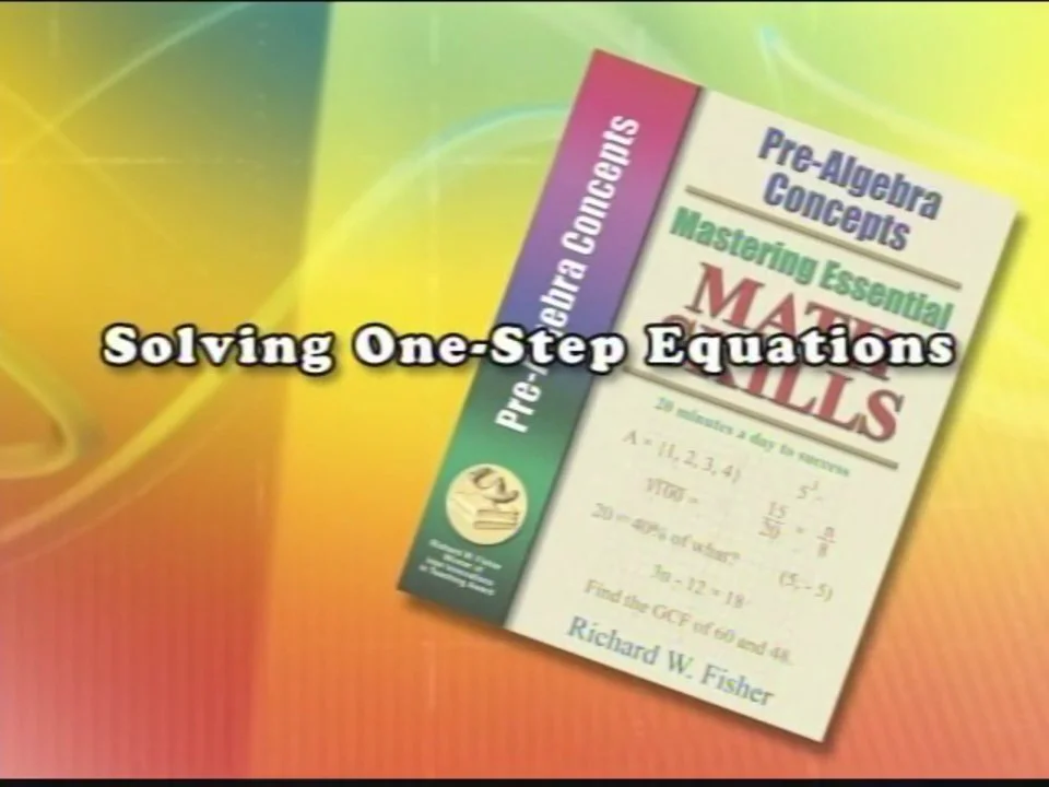 Library #3 Pre-Algebra - 33.PreAlgebra Concepts: Solving One-Step ...