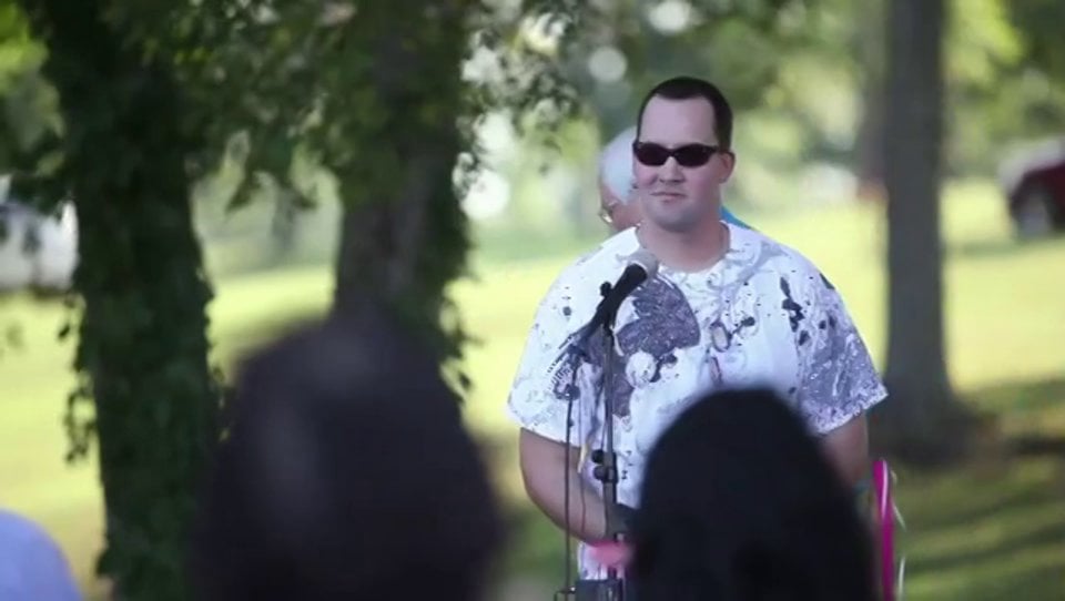 Baby Veronica's biological father, Dusten Brown, speaks during a rally ...