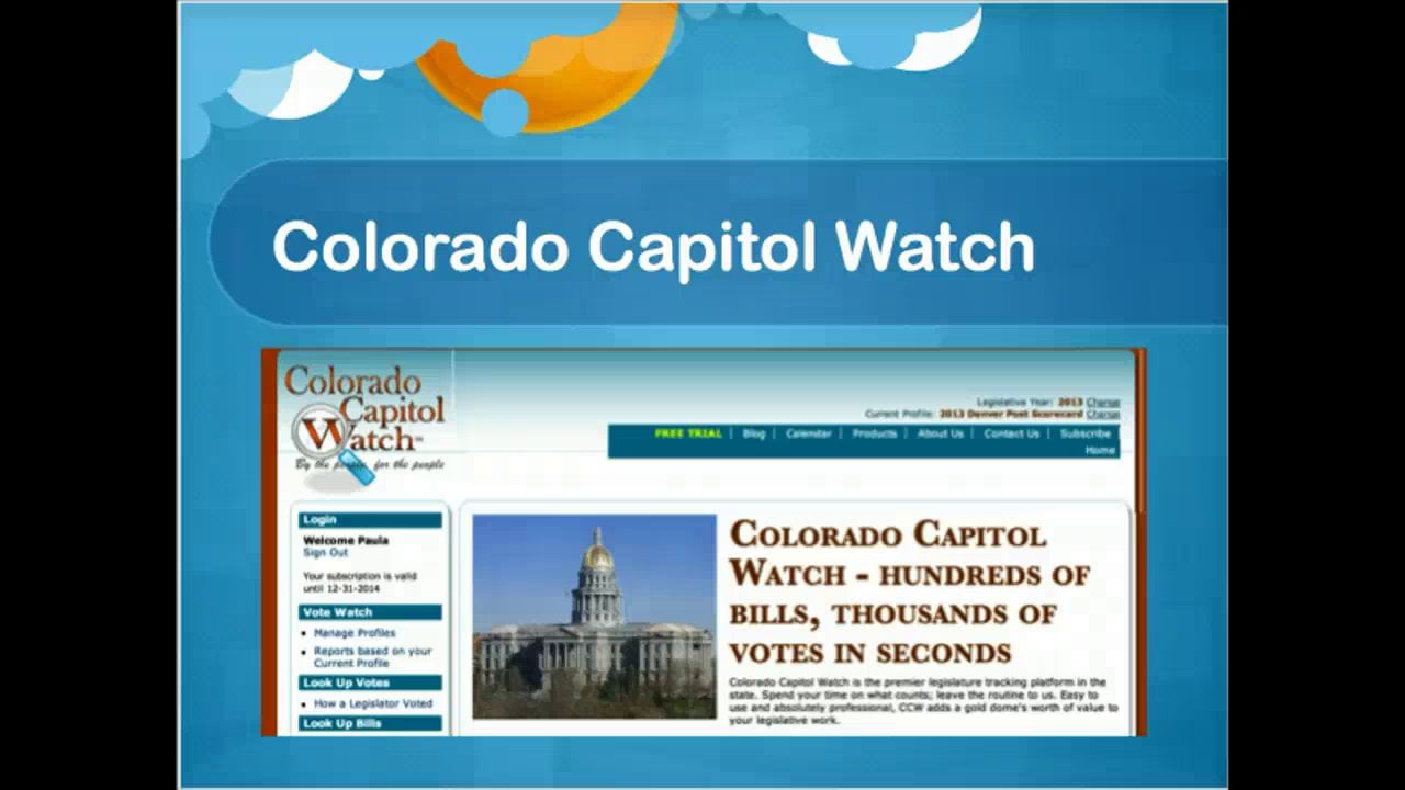 Subscribe to Colorado Capitol Watch Now! on Vimeo