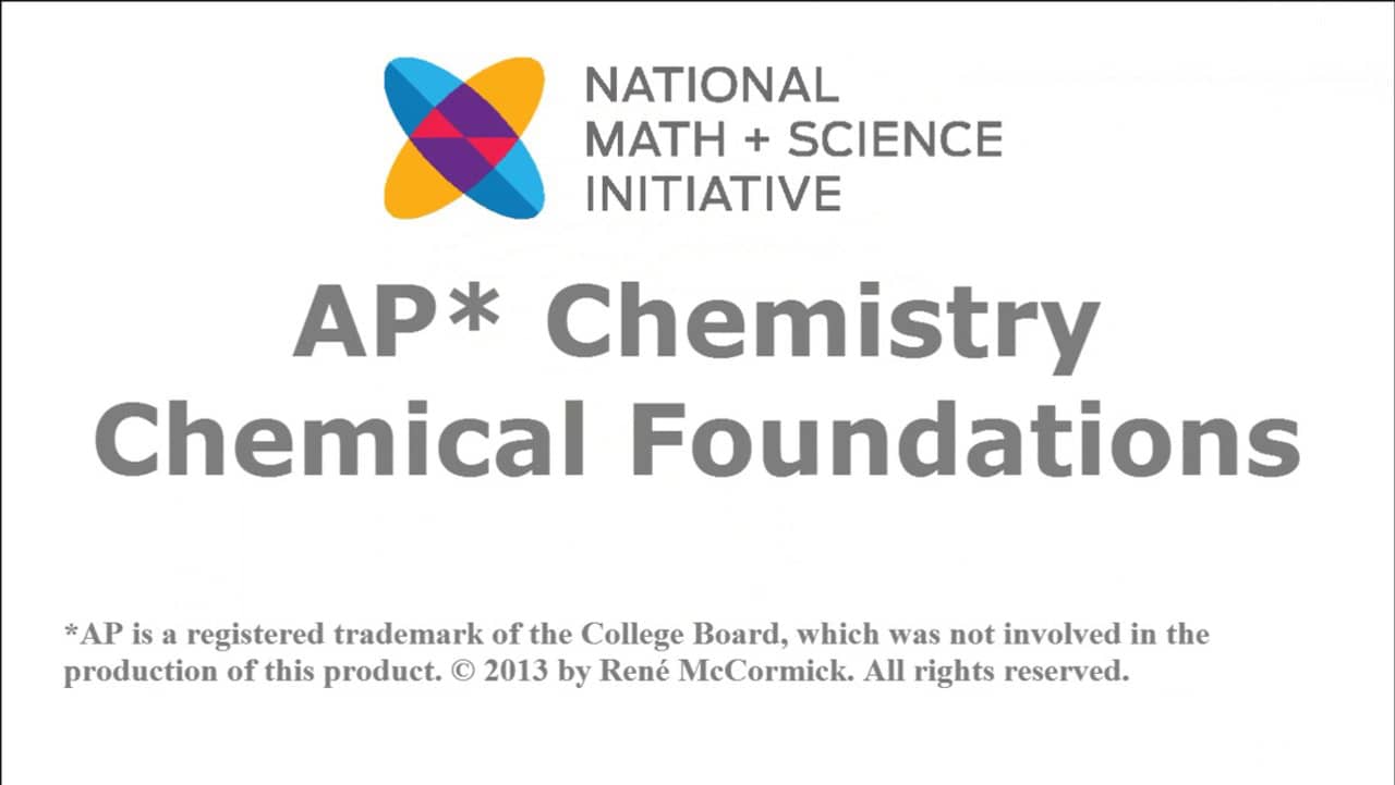 AP Chemistry: Chemical Foundations on Vimeo