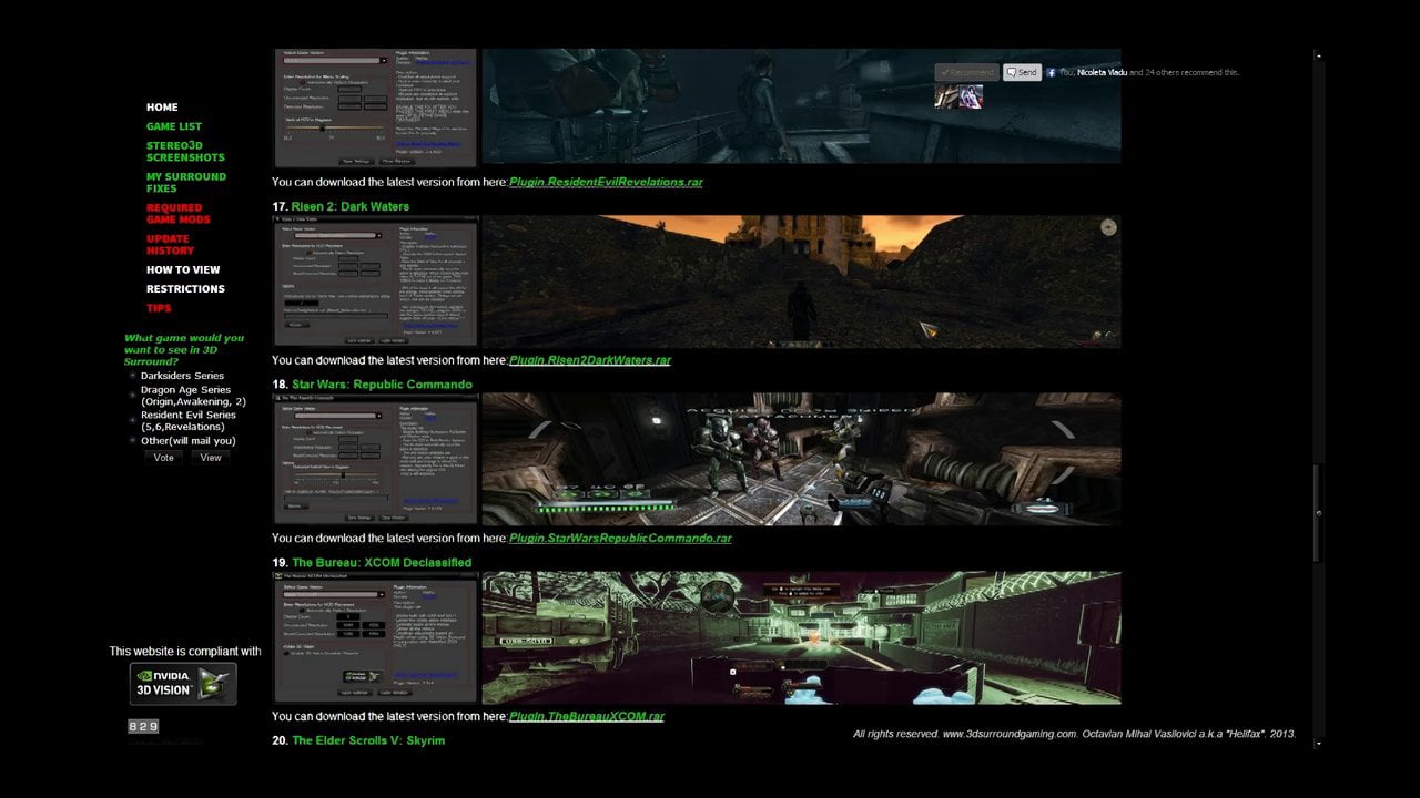 3D Surround Gallery - First website to feature Multi-monitor ...