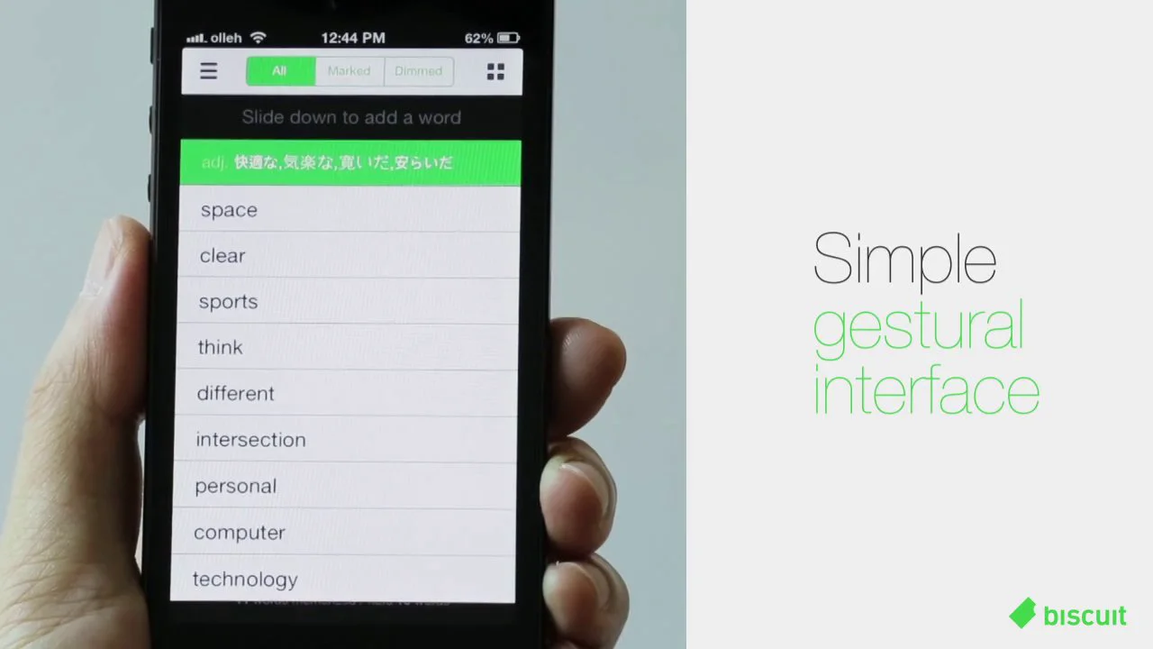 Biscuit : Dictionary app on Vimeo