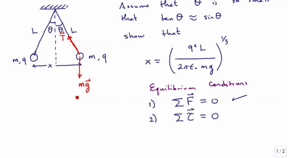 Example 3: Charge Pendulums