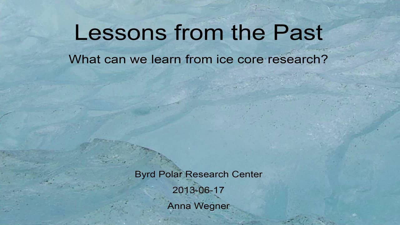 Seminar: Anna Wegner: Lessons from the Past on Vimeo