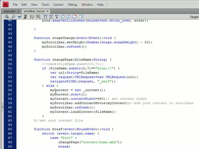 Flash scrollbar tutorial (CS4, AS3)