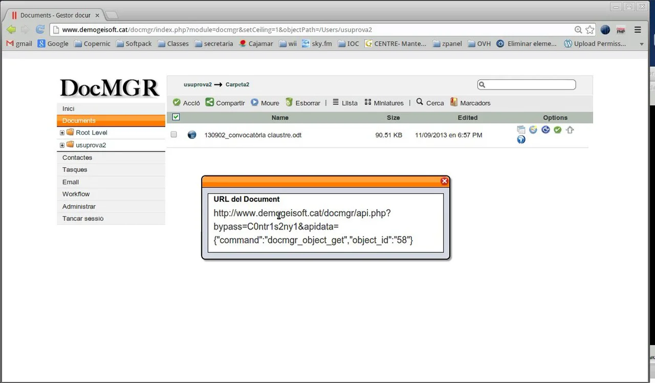docmgr operacions basiques on Vimeo