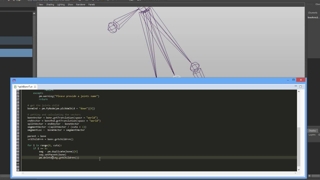 Pymel Bone Split tutorial part 02 on Vimeo