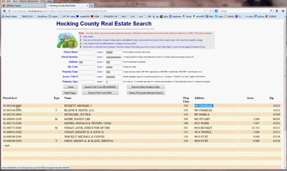 Real Estate Data Accuracy - Corp Limit per Auditor - Hocking County on ...