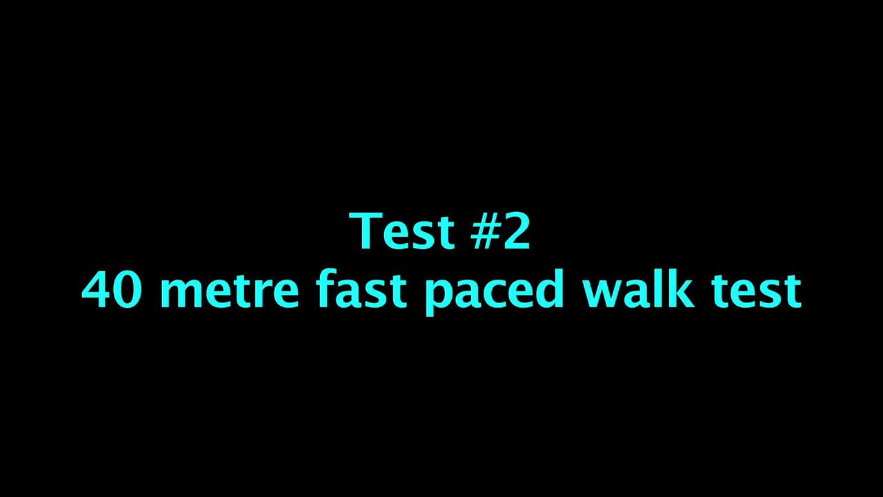 40 Meter fast pased walk test on Vimeo