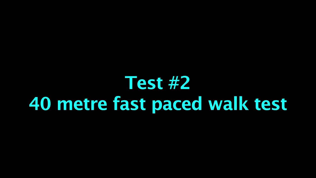 40 Meter fast pased walk test on Vimeo