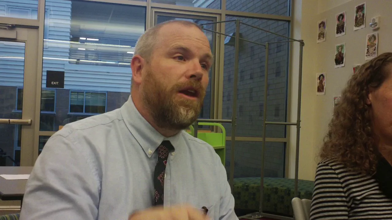 Principal Patrick Meigs gives a Principal update at the Lowrie Primary ...