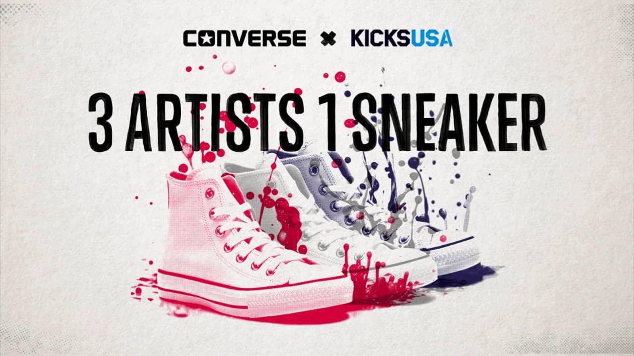 CONVERSE x KICKS USA "3 Artists 1 Sneaker" on Vimeo
