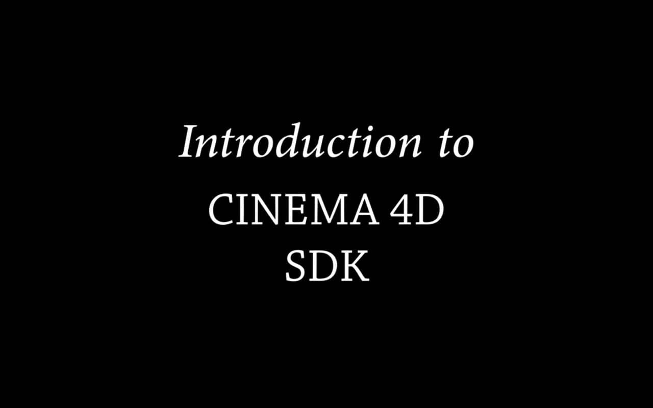 Introduction to CINEMA 4D SDK on Vimeo