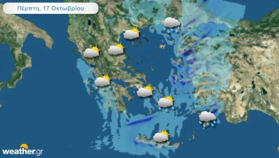 πρόγνωση καιρού για την Πέμπτη 17-10-2013, weather.gr on Vimeo