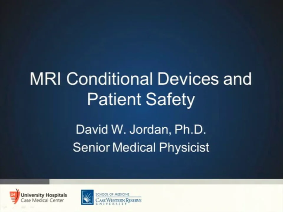 MRI Conditional Devices and Patient Safety on Vimeo