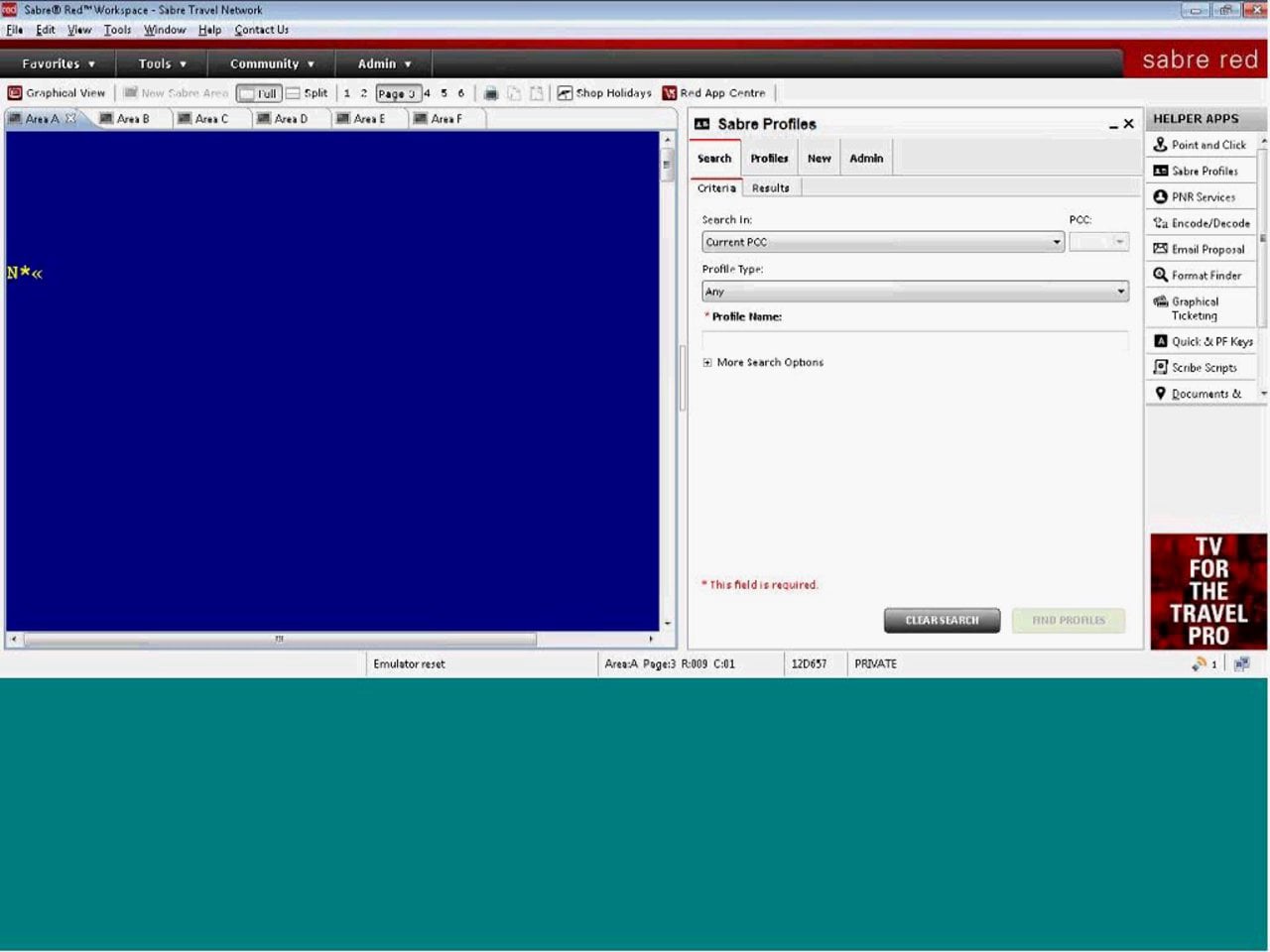 Sabre Profiles - Getting Started on Vimeo