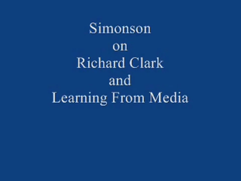 Simonson Discusses Richard Clark's "Mere Vehicles" Statement