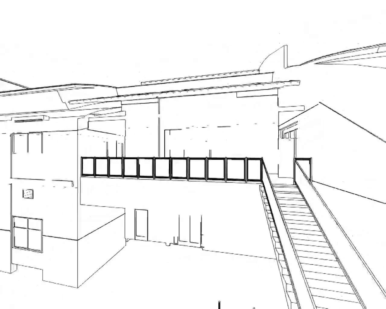 Architectural modeling, hidden line rendering on Vimeo