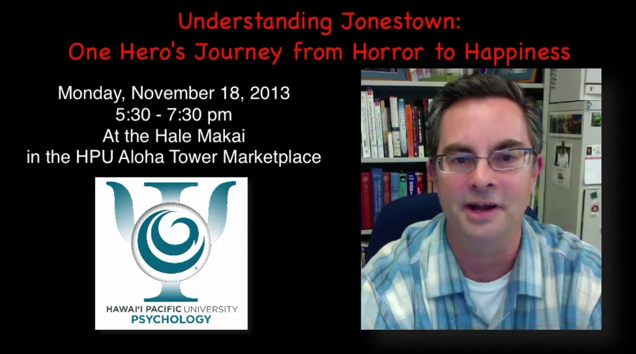 Invitation to Jonestown Talk with Vernon Gosney on November 18, 2013