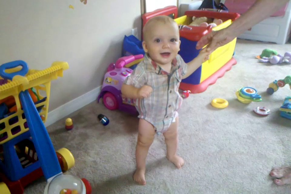 Sebby Stands for the longest time Sept 5 2012 on Vimeo