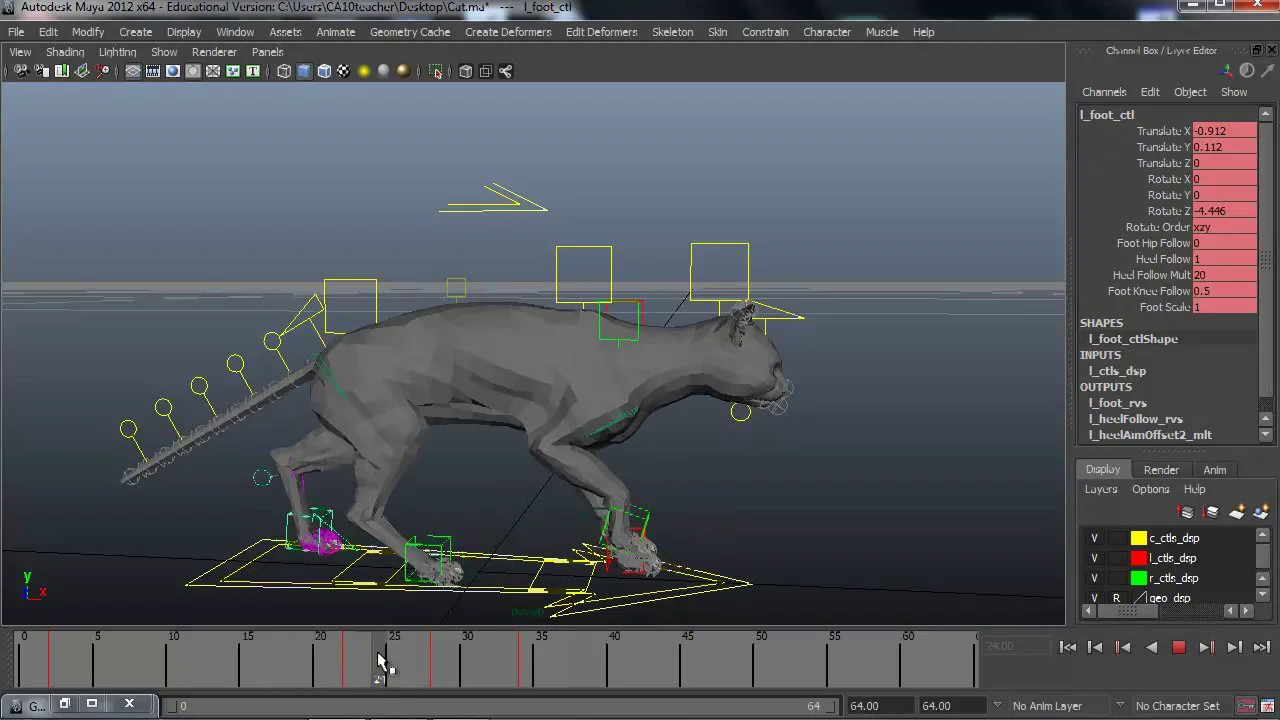 Quadrupede Walk Cycle Tutorial
