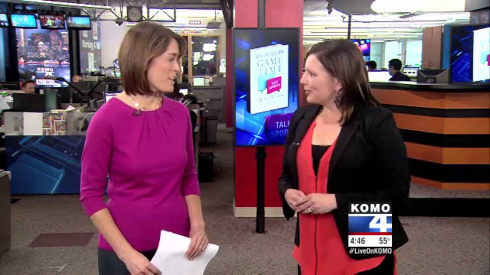 Jen Mueller - KOMO News Interview - Game Time - Learn To Talk Sports in ...
