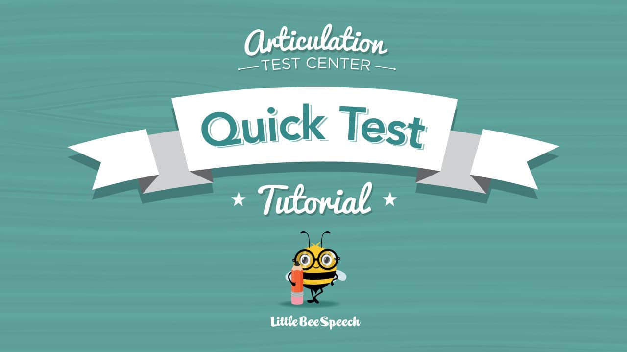 Articulation Test Center - Quick Test Tutorial on Vimeo