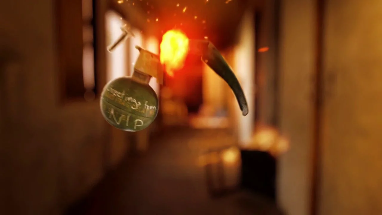 Time freeze action scene