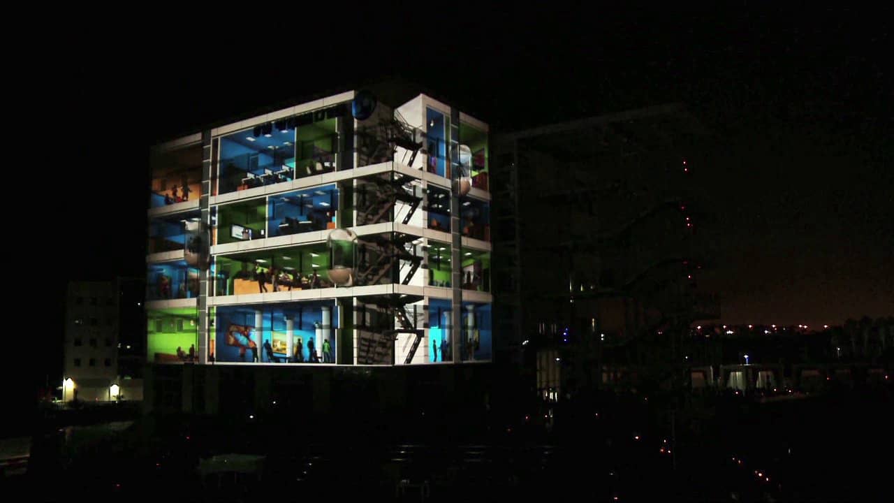 Peres academic center video mapping on Vimeo