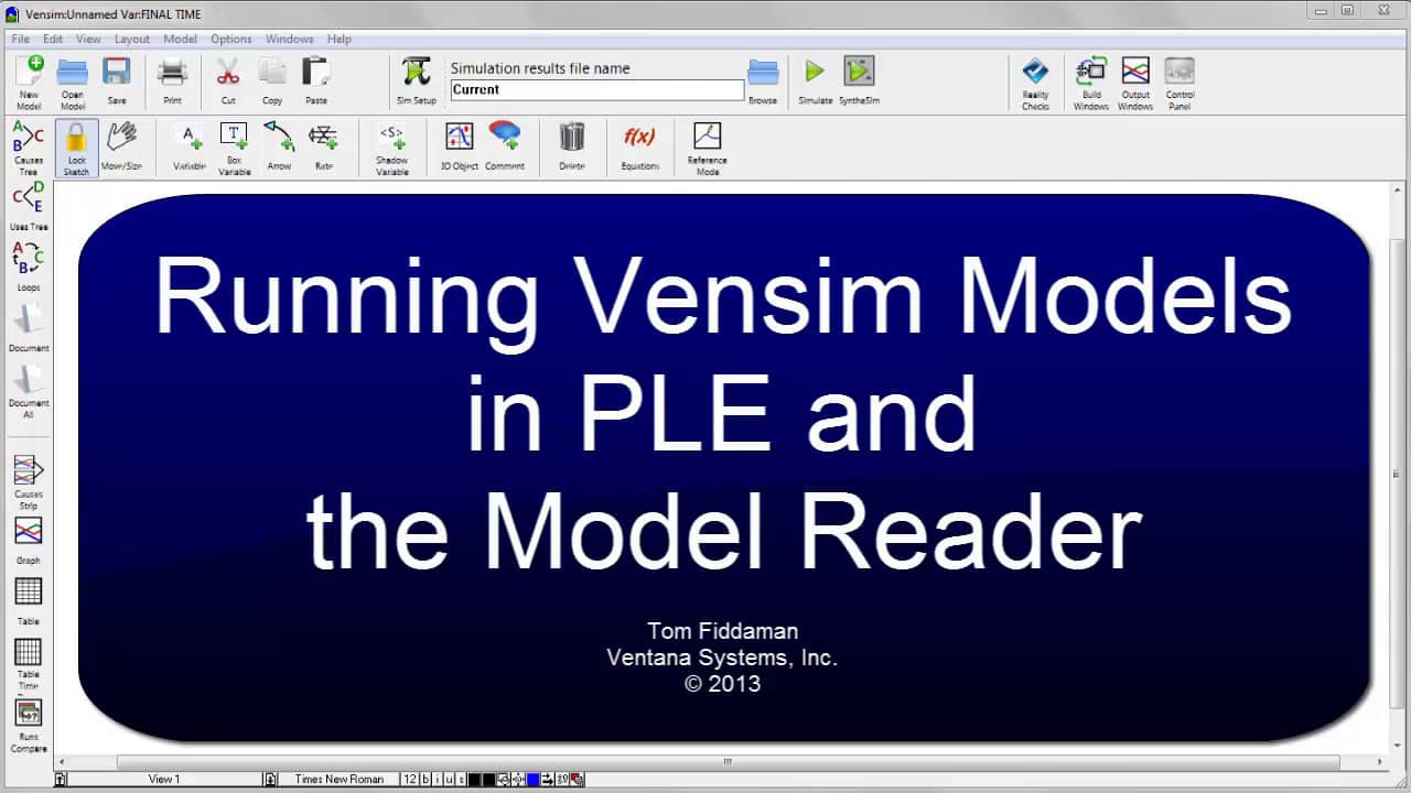 Running Vensim Models with PLE and the Model Reader on Vimeo