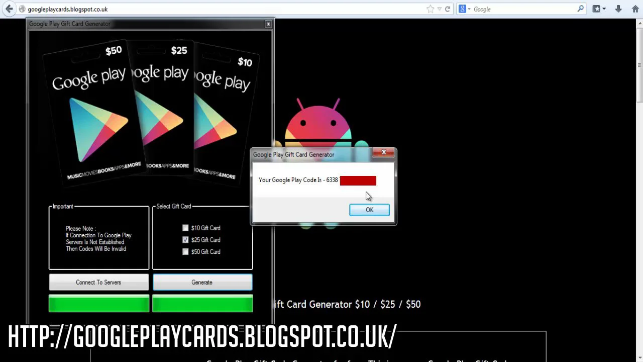 Google Play Gift Card Generator