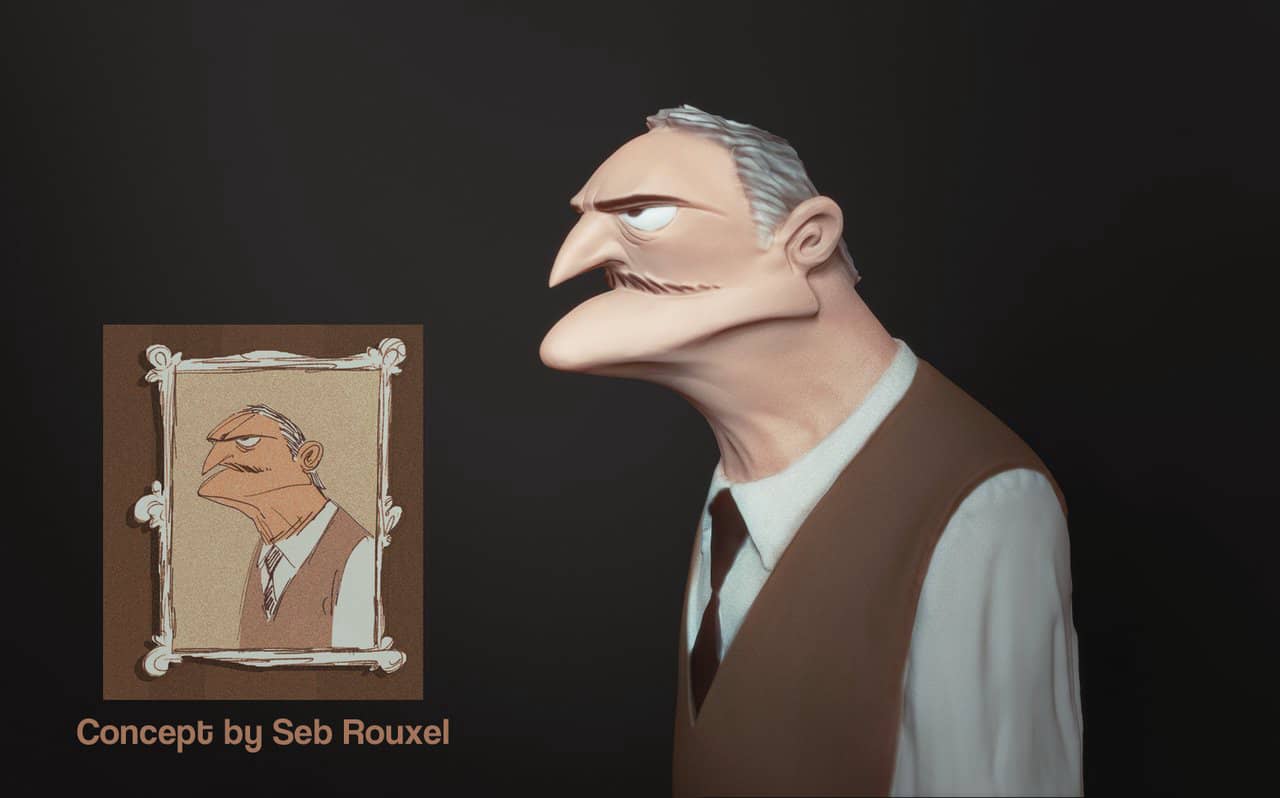 Grumpy Old Man - sculpt on Vimeo