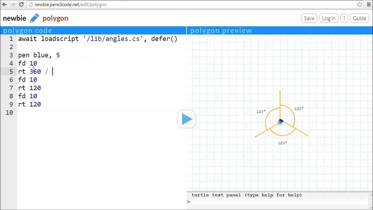 Pencil Code - Angles and Arcs on Vimeo