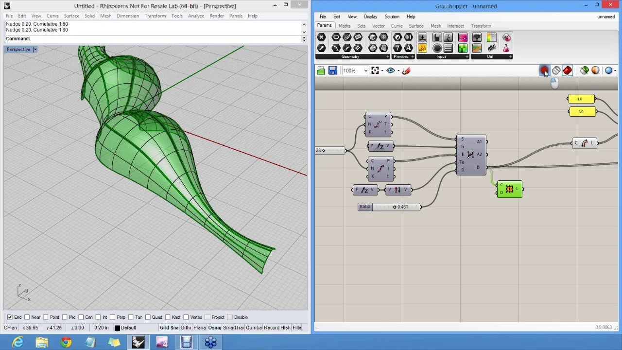 Grasshopper Getting Started by David Rutten - 07 - Lofting Multiple ...