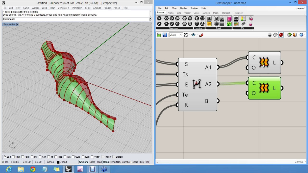 Grasshopper Getting Started by David Rutten - 05 - Creating Biarcs on Vimeo